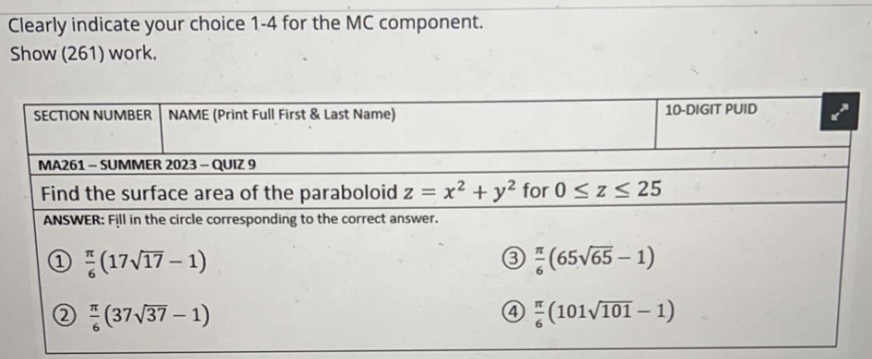 Solved Clearly indicate your choice 1−4 for the MC | Chegg.com
