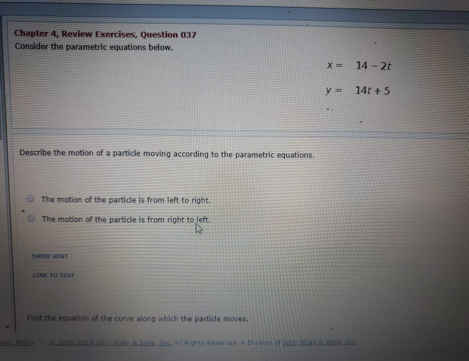 Solved Chapter 4, Review Exercises, Question 037 Consider | Chegg.com