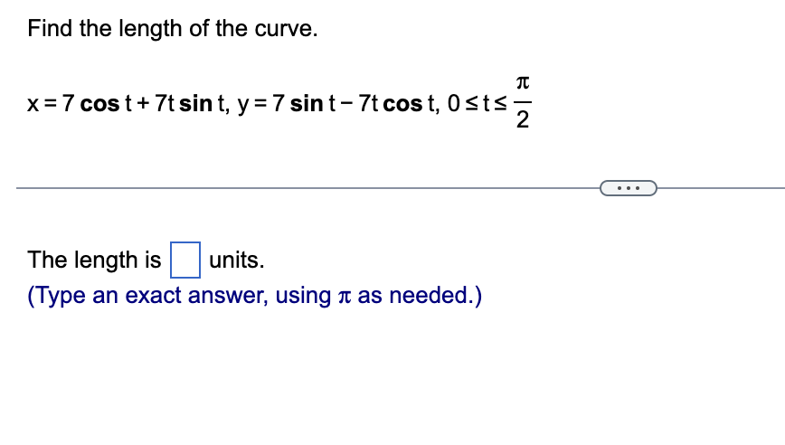 Solved Find the length of the curve. | Chegg.com