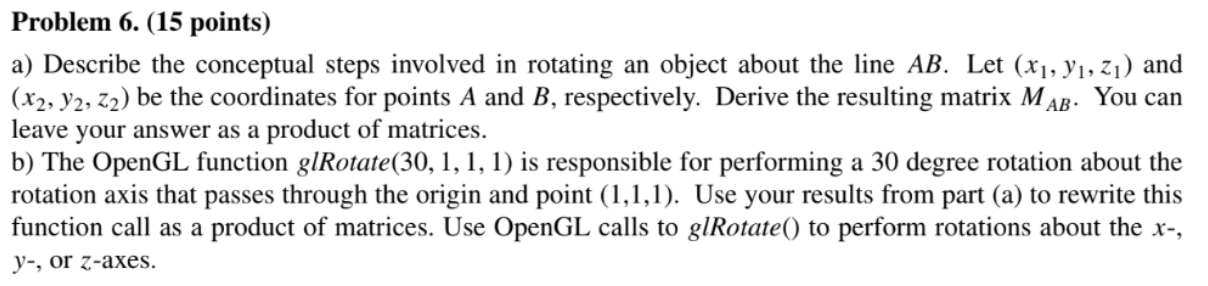 Solved Problem 6. (15 points) a) Describe the conceptual | Chegg.com
