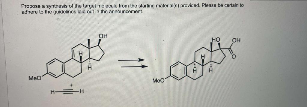 Solved Using the starting material molecule(s) provided, | Chegg.com