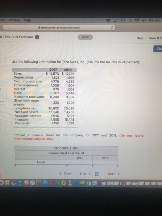 Solved rks Window Help tion.com 02 Pre-Built Problems Saved | Chegg.com