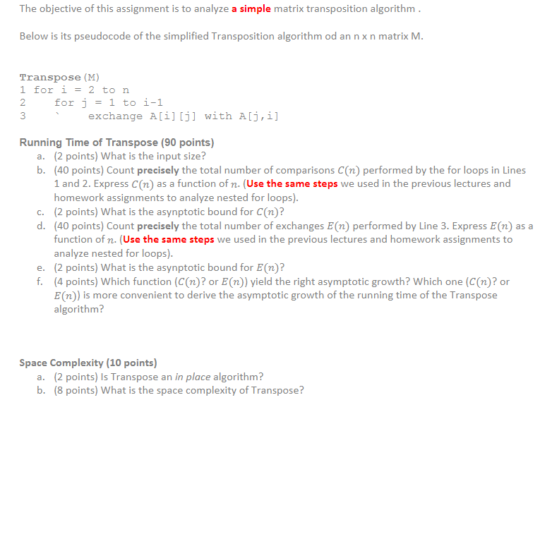 Solved The objective of this assignment is to analyze a | Chegg.com