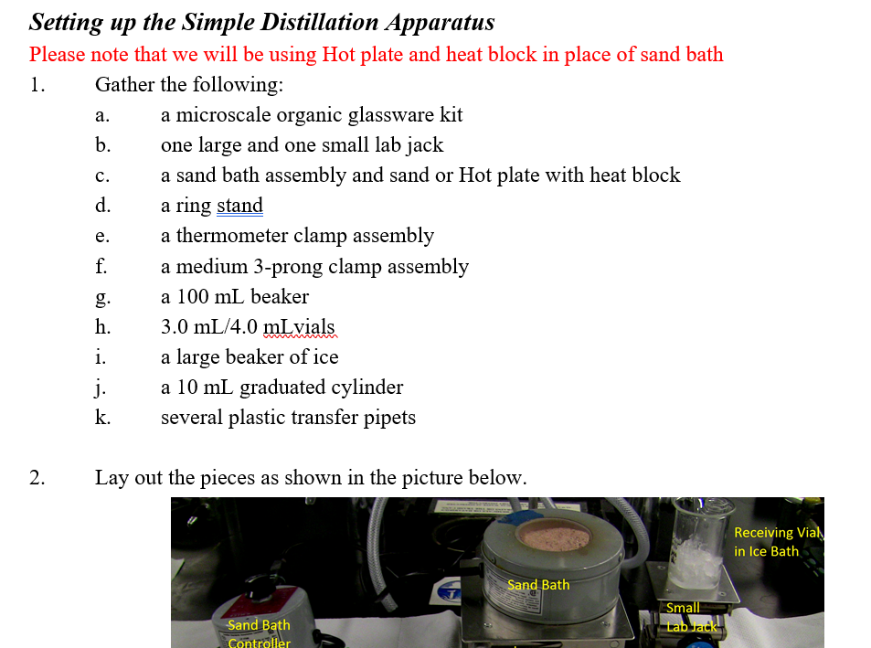 Solved 3. Start the distillation. Note and Record the | Chegg.com