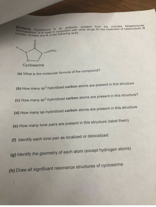Solved (BONUS Cyclose orchidaceous points). Answer an US] C | Chegg.com