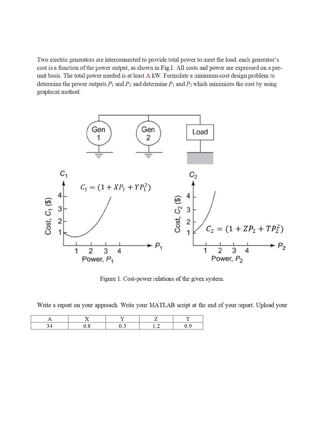 Solved Two electric generators are interconnected to provide | Chegg.com