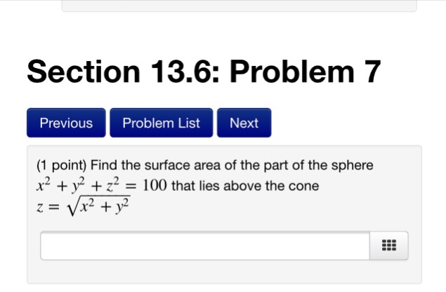 Solved Section 13.6: Problem 7 Previous Problem List Next (1 | Chegg.com
