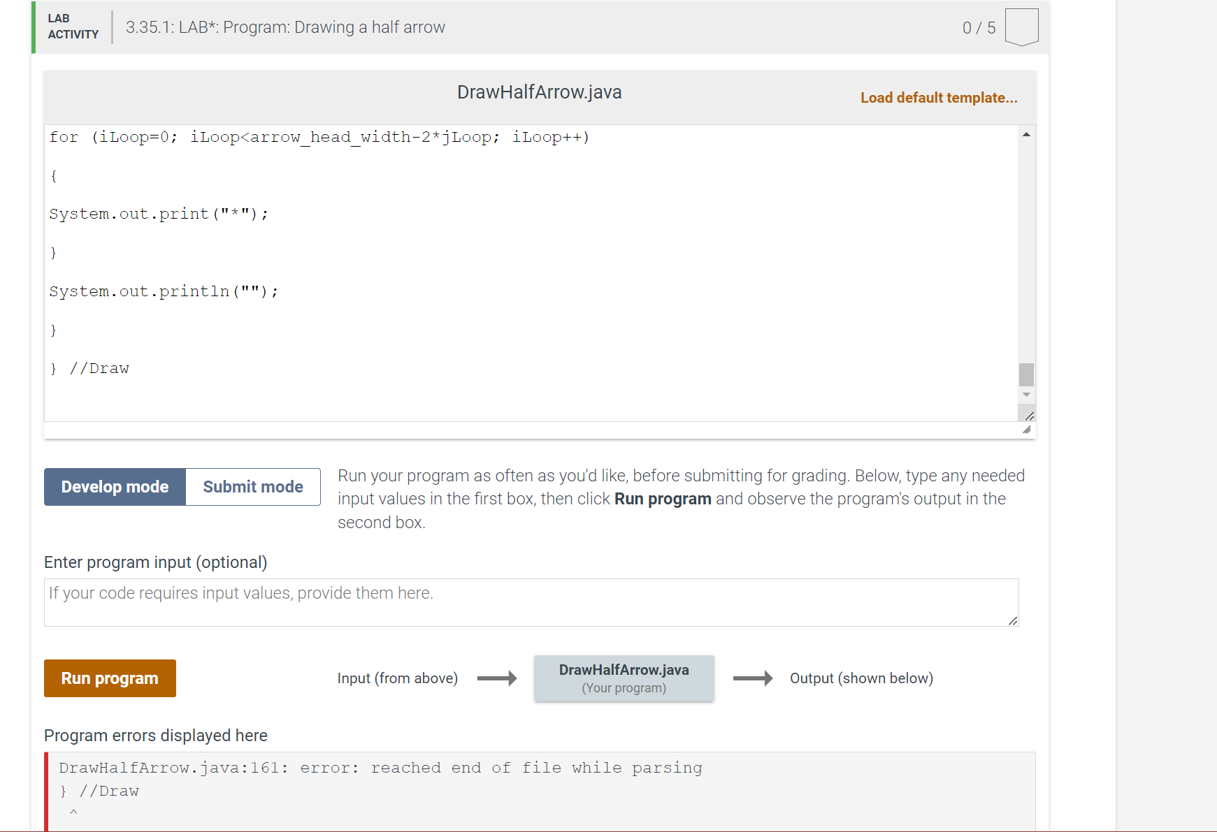 Solved 335 Lab Program Drawing A Half Arrow This Program 