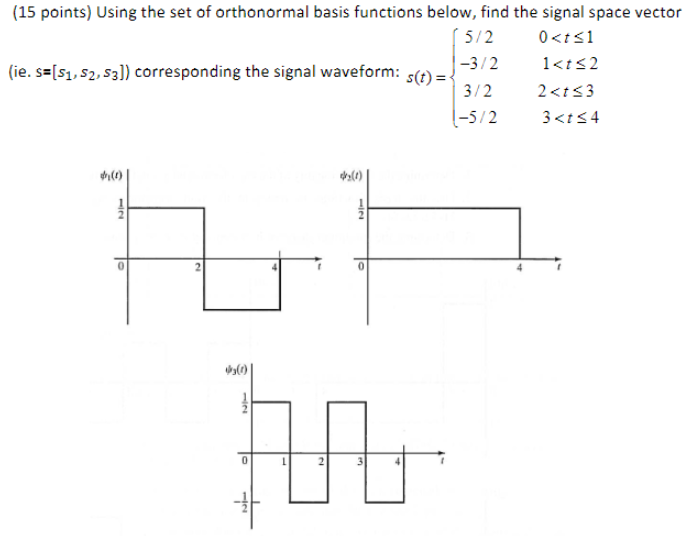 Solved (15 points) Using the set of orthonormal basis | Chegg.com