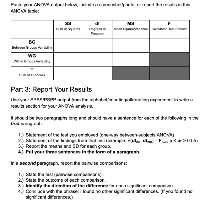 Solved Part 2 Analyze Your Group Data In Spss Or Pspp A