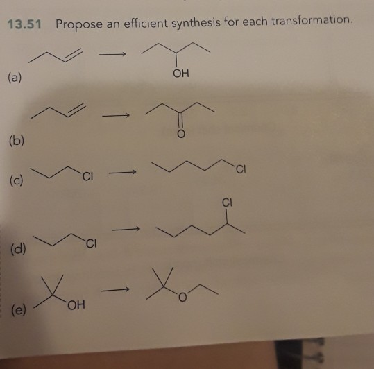 Solved 13.51 Propose an efficient synthesis for each | Chegg.com