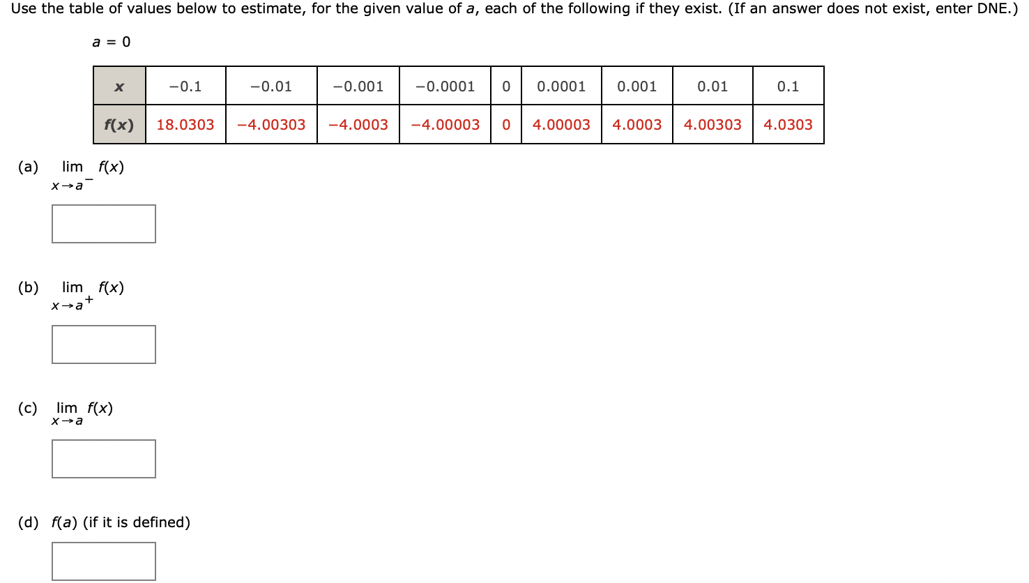 Solved Estimate the limit numerically if it exists. (If an | Chegg.com