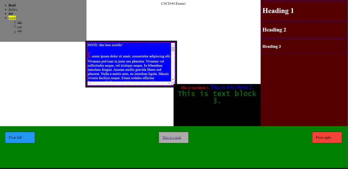 Solved Intro to HTML/CSS Create the webpage that matches the | Chegg.com