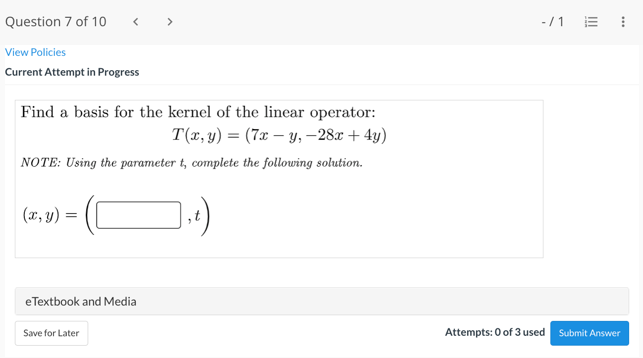 Solved Question 7 of 10 View Policies Current Attempt in | Chegg.com