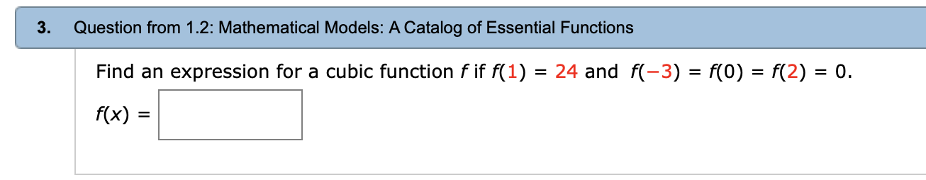Solved 3. Question from 1.2: Mathematical Models: A Catalog | Chegg.com