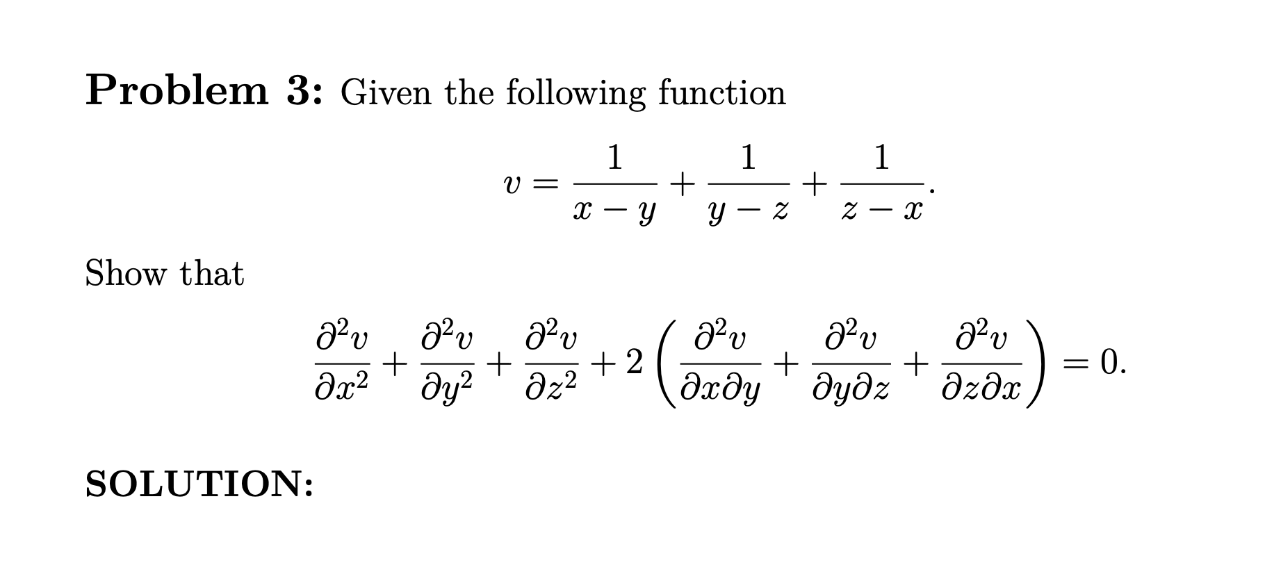 Solved Problem 3: Given the following | Chegg.com