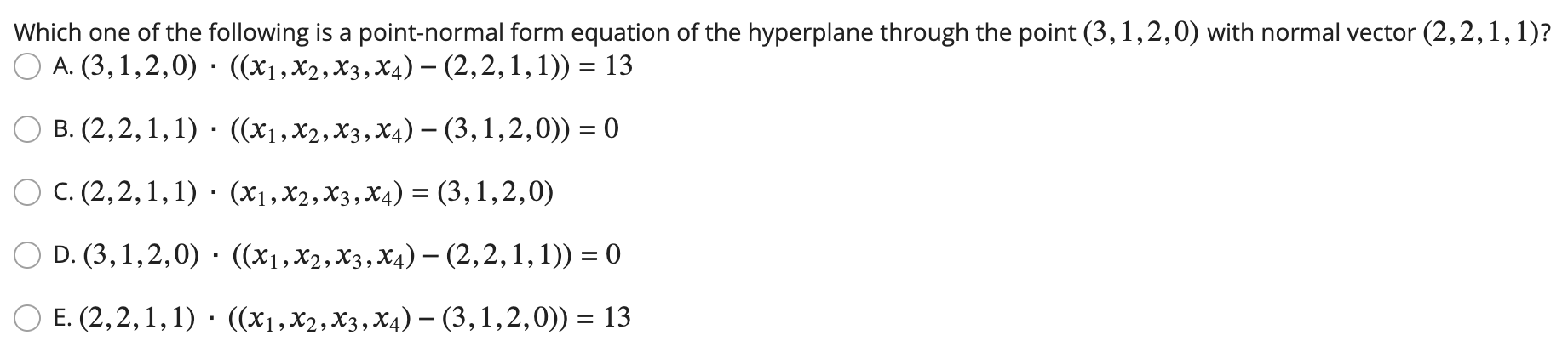 Solved Which one of the following is a point-normal form | Chegg.com