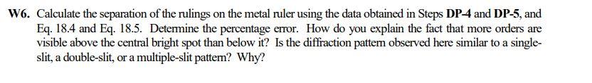 Solved N6. Calculate the separation of the rulings on the | Chegg.com