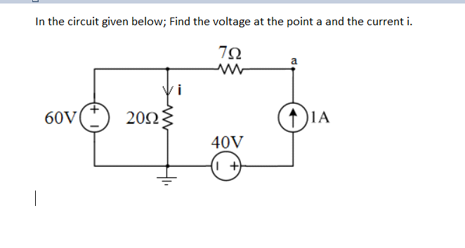 Solved In the circuit given below; Find the voltage at the | Chegg.com