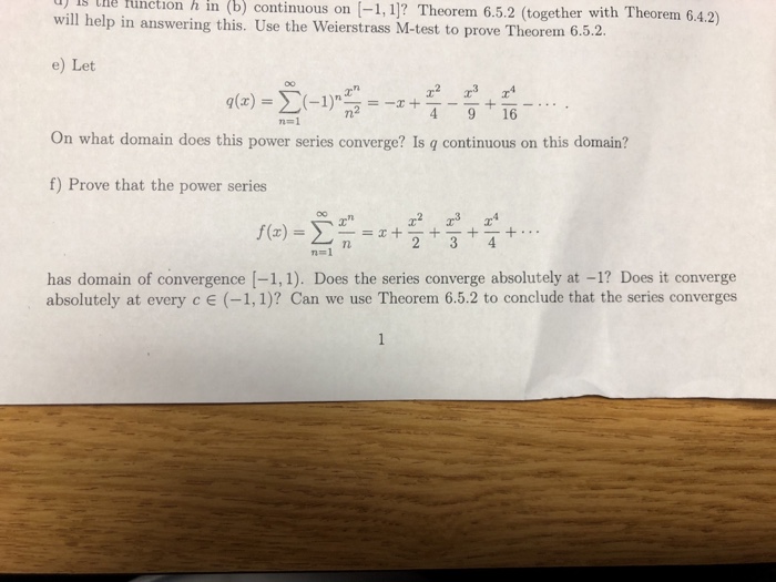 Solved will help in answering this. Use the Weierstrass | Chegg.com