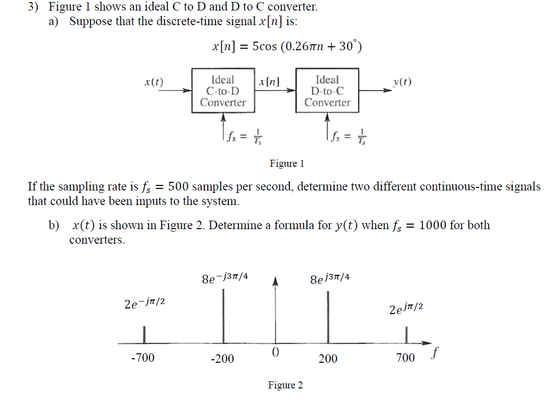 Solved 3) Figure 1 shows an ideal C to D and D to C | Chegg.com