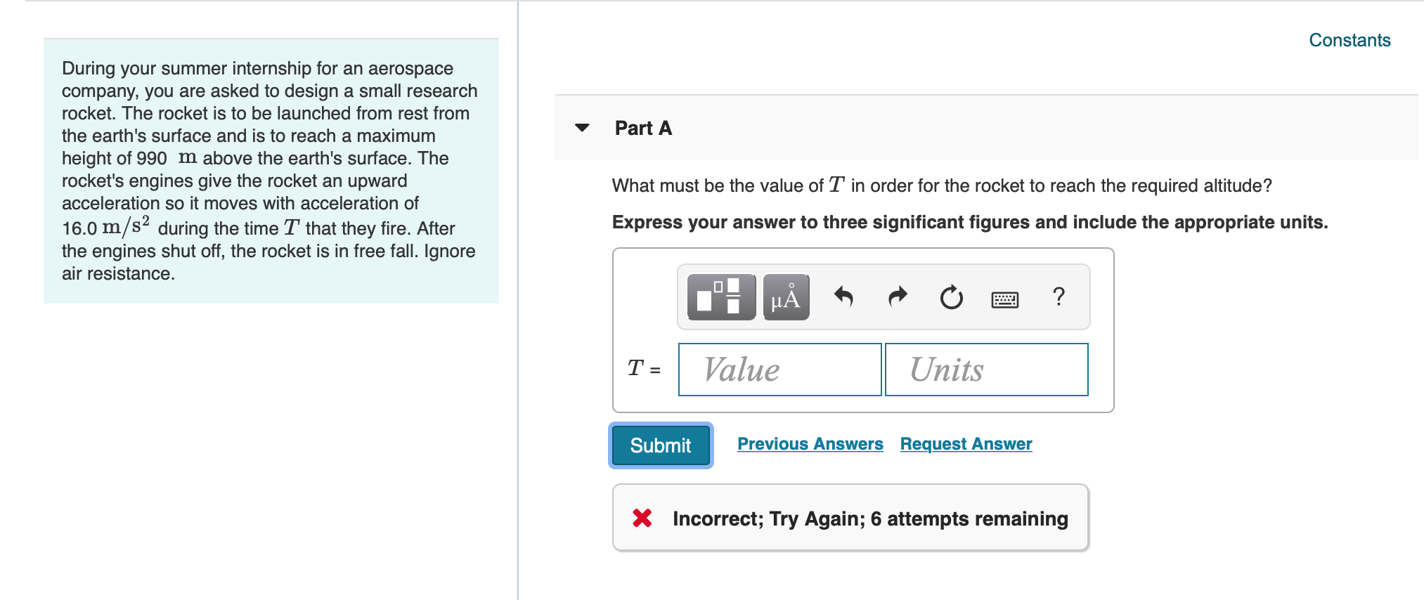 Solved Constants Part A During your summer internship for an | Chegg.com Solved Constants Part A During your summer internship for an | Chegg.com