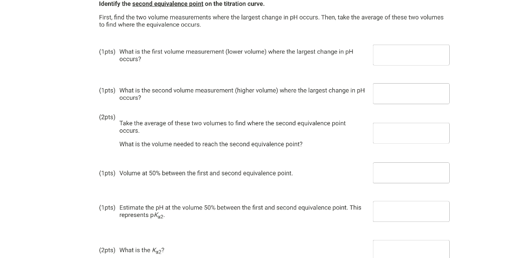 Solved Report Table DM.1: Titration DataIdentify the second | Chegg.com