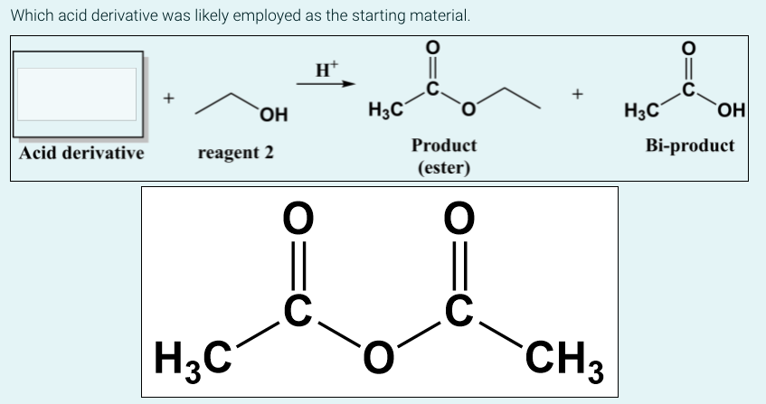 Solved Which acid derivative was likely employed as the | Chegg.com