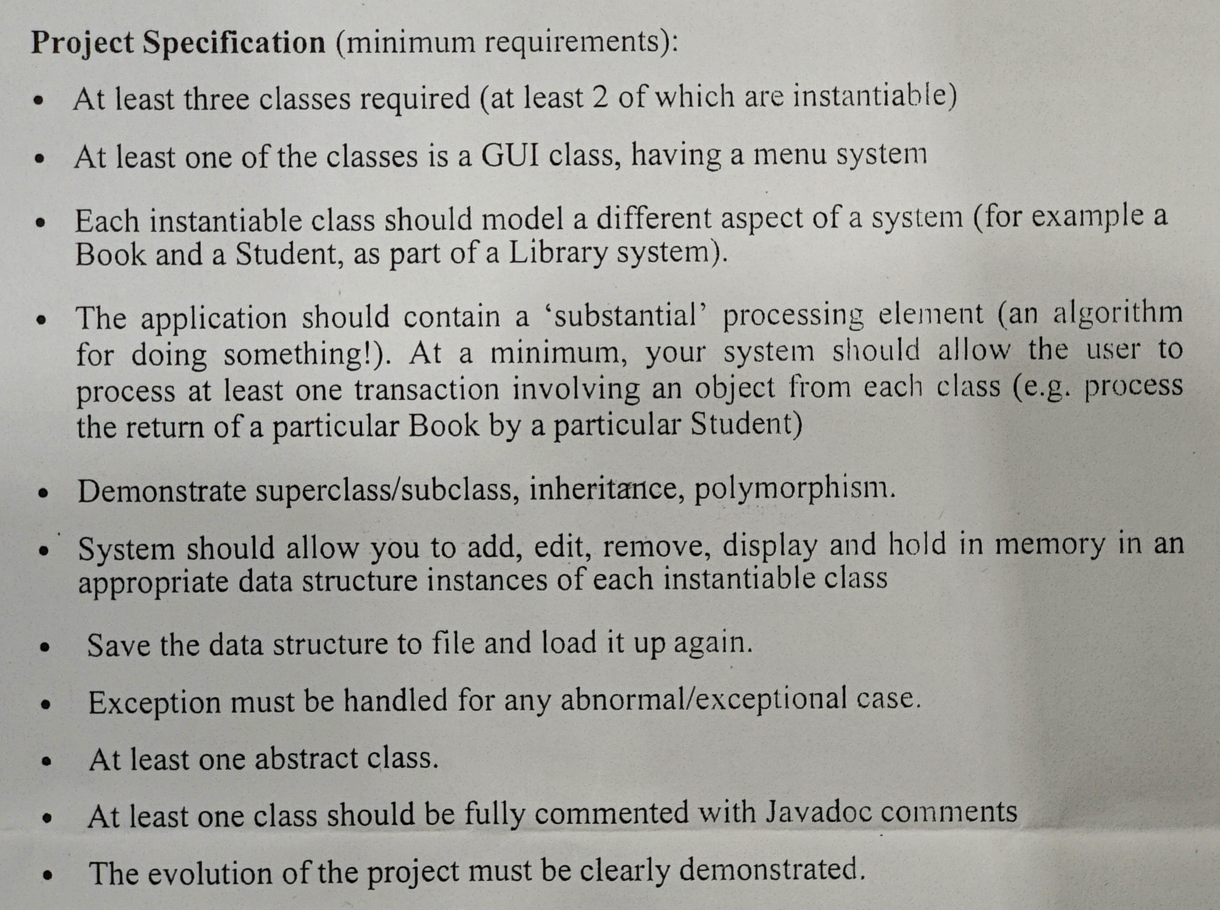 Solved Please give the project Proposal of "Library | Chegg.com