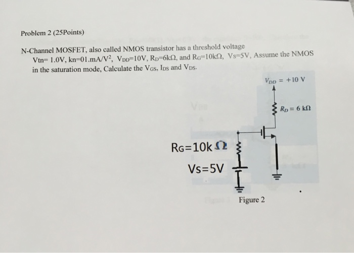 Solved Problem 2 (25Points) N-Channel MOSFET, also called | Chegg.com