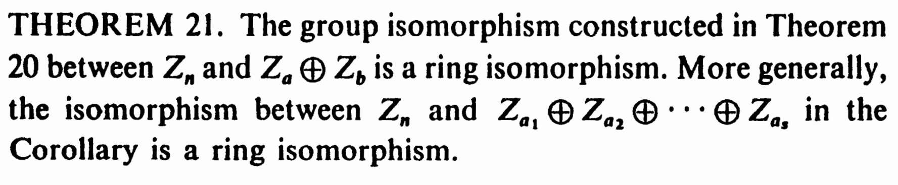 Solved THEOREM 21. The group isomorphism constructed in | Chegg.com