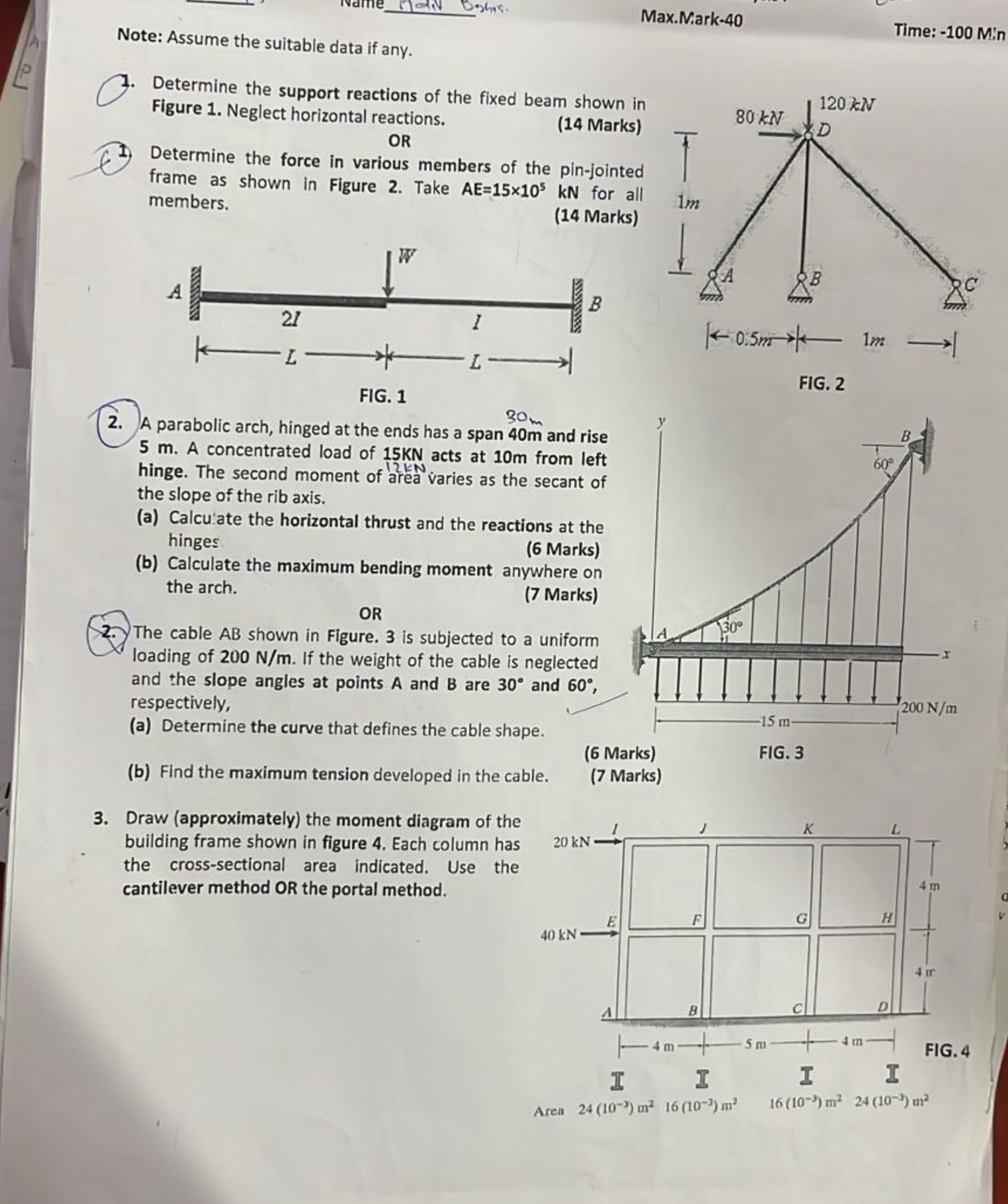 Solved Note: Assume the suitable data if any.1. ﻿Determine | Chegg.com
