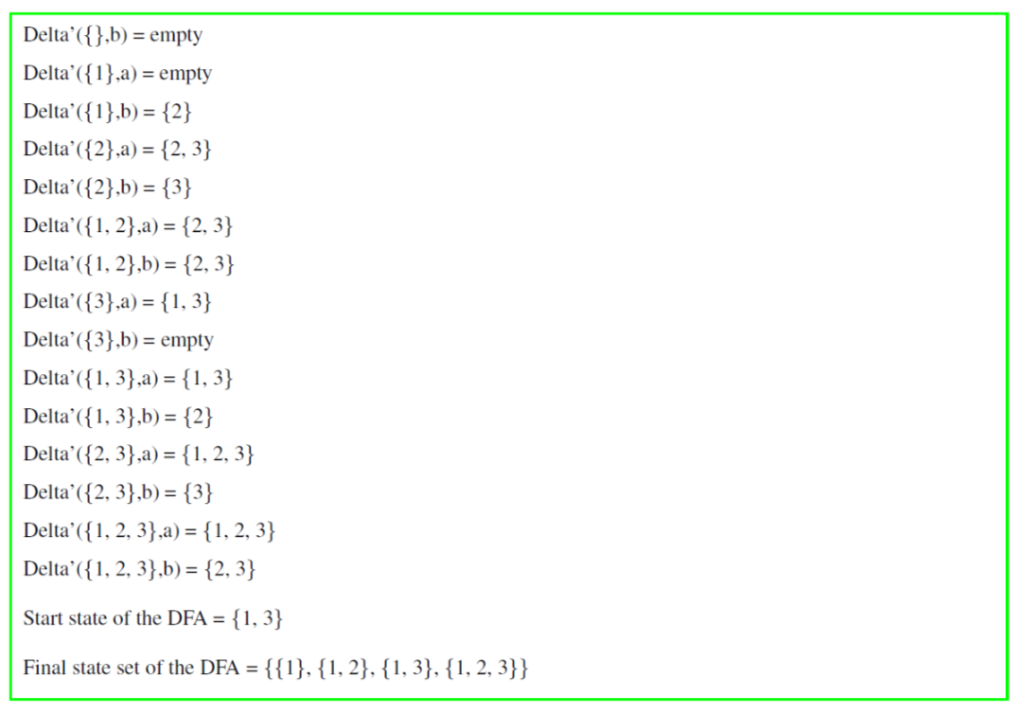 Project Problem: Convert NFAs to the equivalent DFAs | Chegg.com