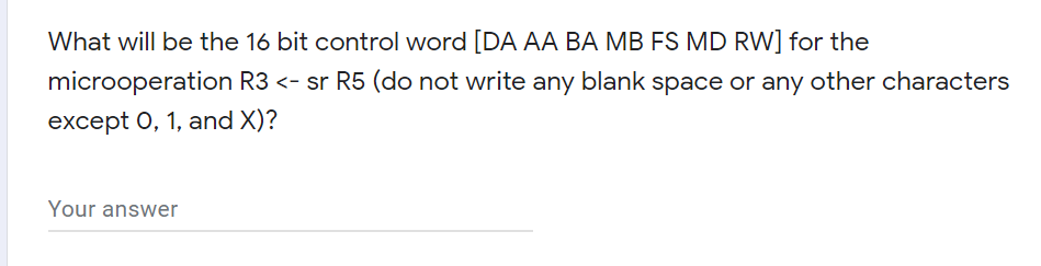Solved What will be the 16 bit control word [DA AA BA MB FS | Chegg.com