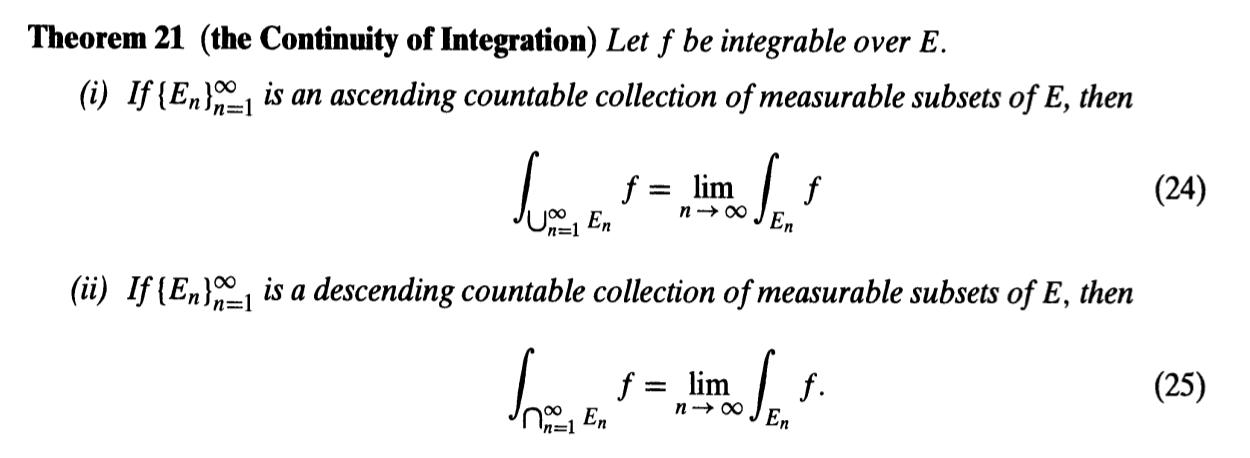 Solved Theorem 21 (the Continuity of Integration) Let f be | Chegg.com
