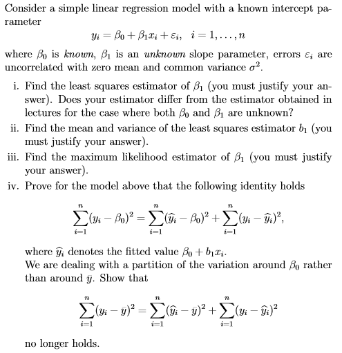 Solved This is a simple linear regression question with | Chegg.com