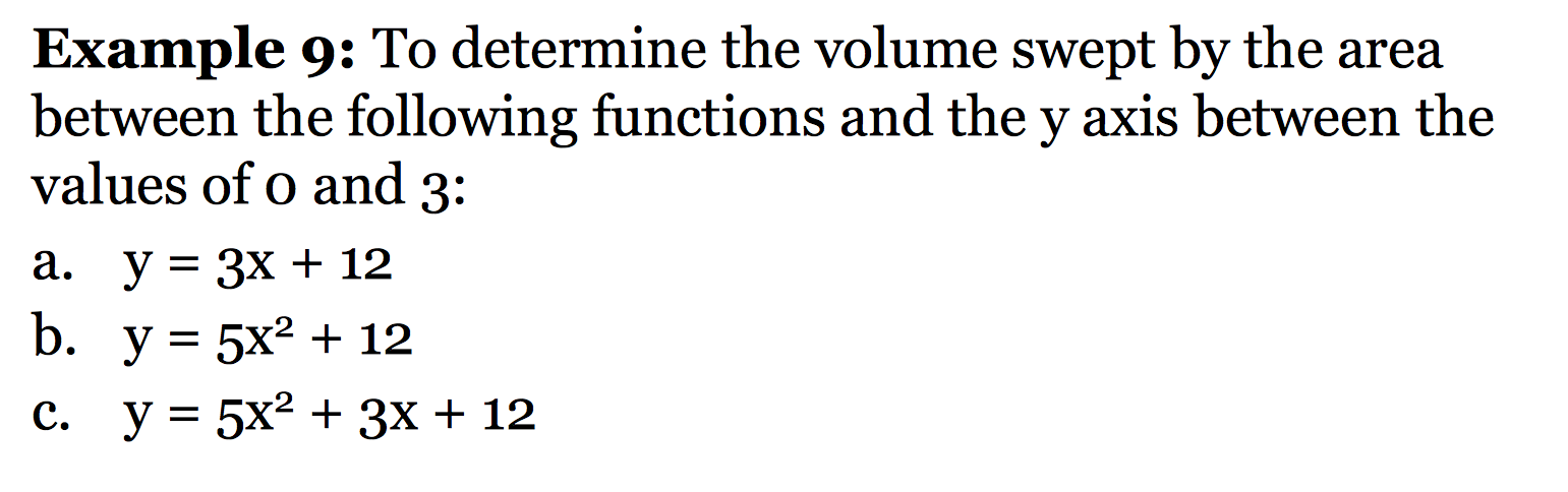 Solved Example 9: To determine the volume swept by the area | Chegg.com