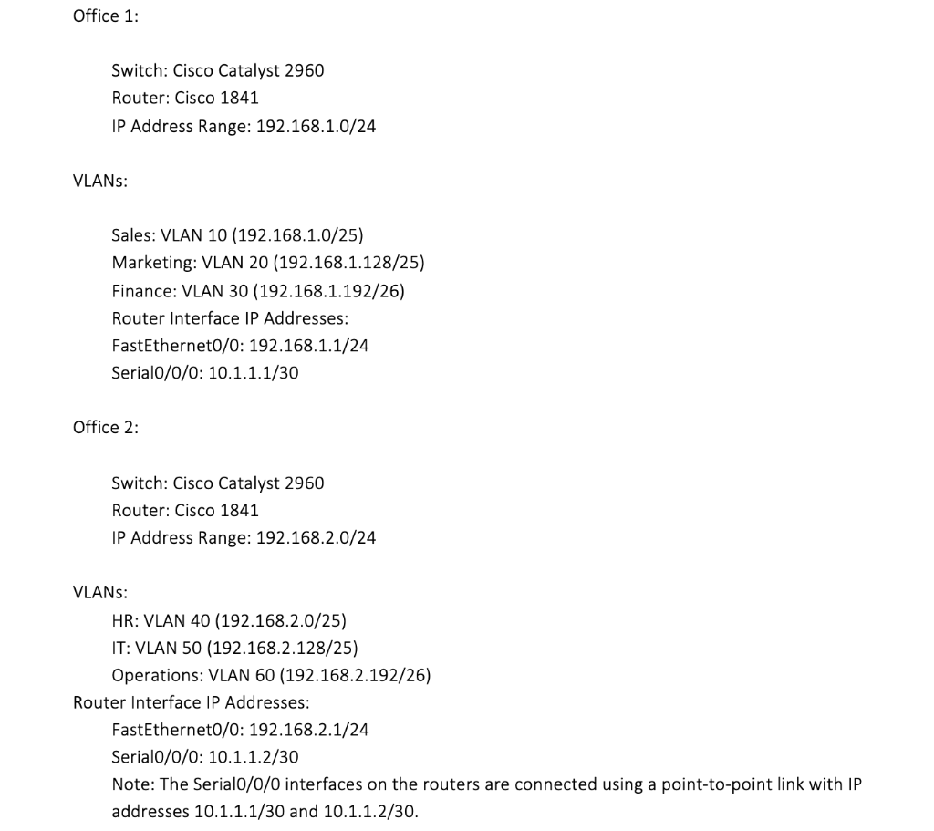 Solved Network Design and Implementation for a Small | Chegg.com