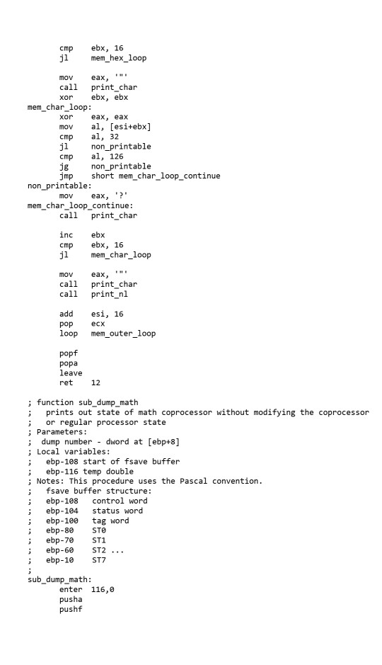 Debugging Assembly Programs by Code Inspection Task | Chegg.com