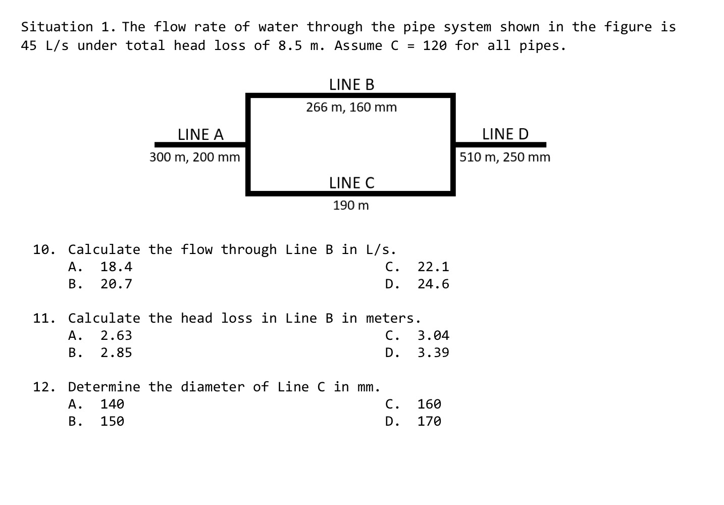 Solved Situation 1. The flow rate of water through the pipe | Chegg.com