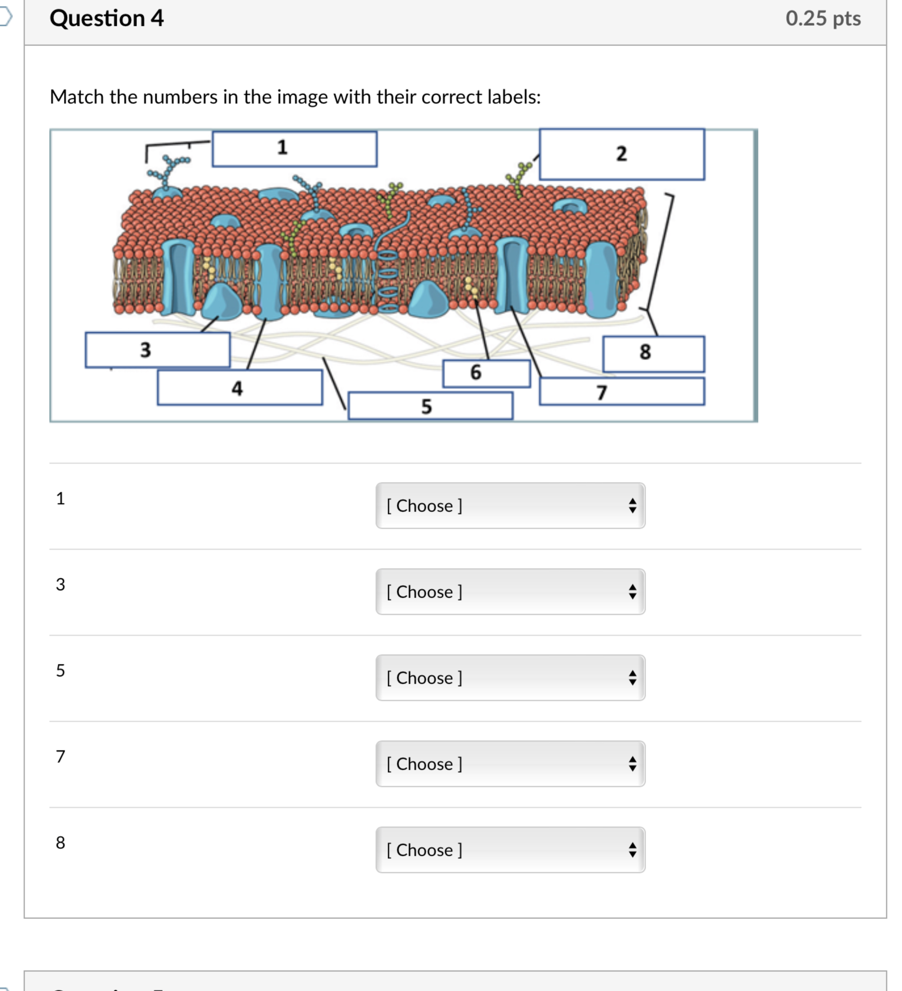 Solved Question 4Match the numbers in the image with their | Chegg.com