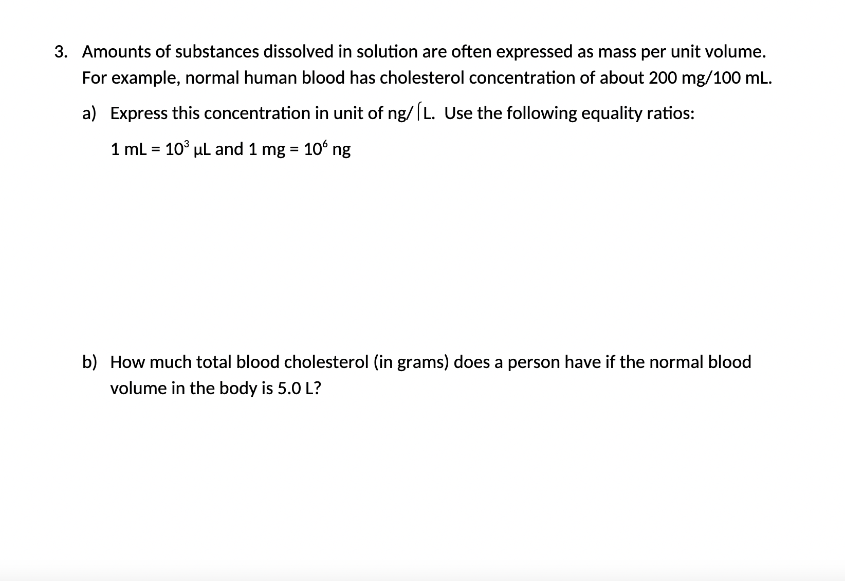 Solved 3 Amounts Of Substances Dissolved In Solution Are Chegg