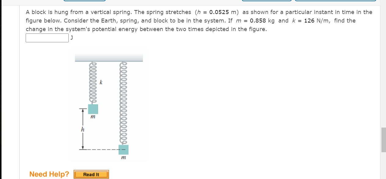 Solved A block is hung from a vertical spring. The spring | Chegg.com