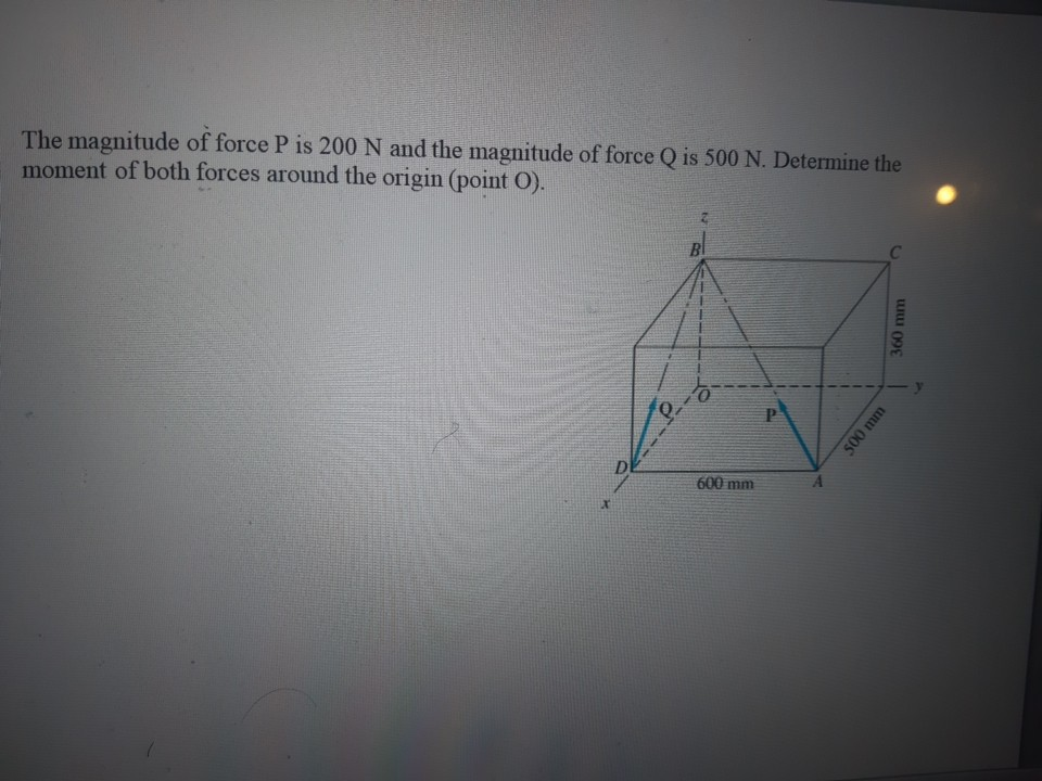 Solved The magnitude of force P is 200 N and the magnitude | Chegg.com