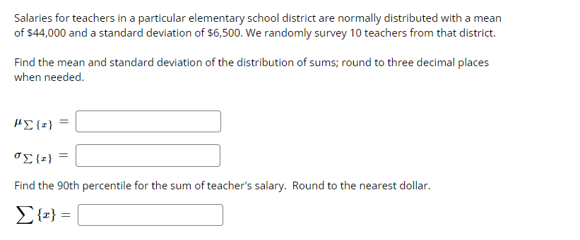 Solved Salaries for teachers in a particular elementary | Chegg.com