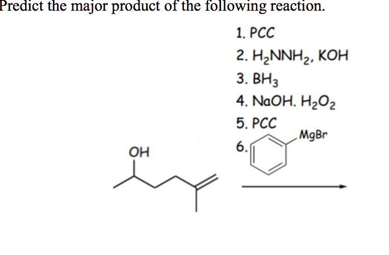 Solved Predict the major product of the following reaction. | Chegg.com