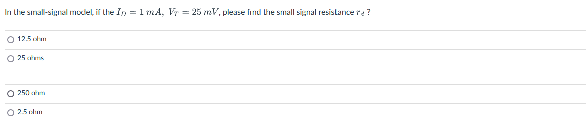 Solved Which statement below is wrong? the small signal | Chegg.com