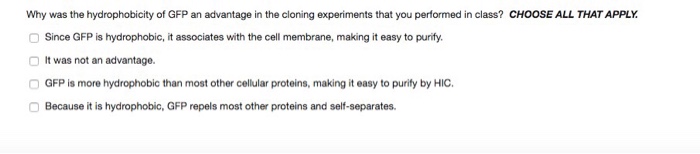 Solved Why were plasmid isolation and protein purification | Chegg.com