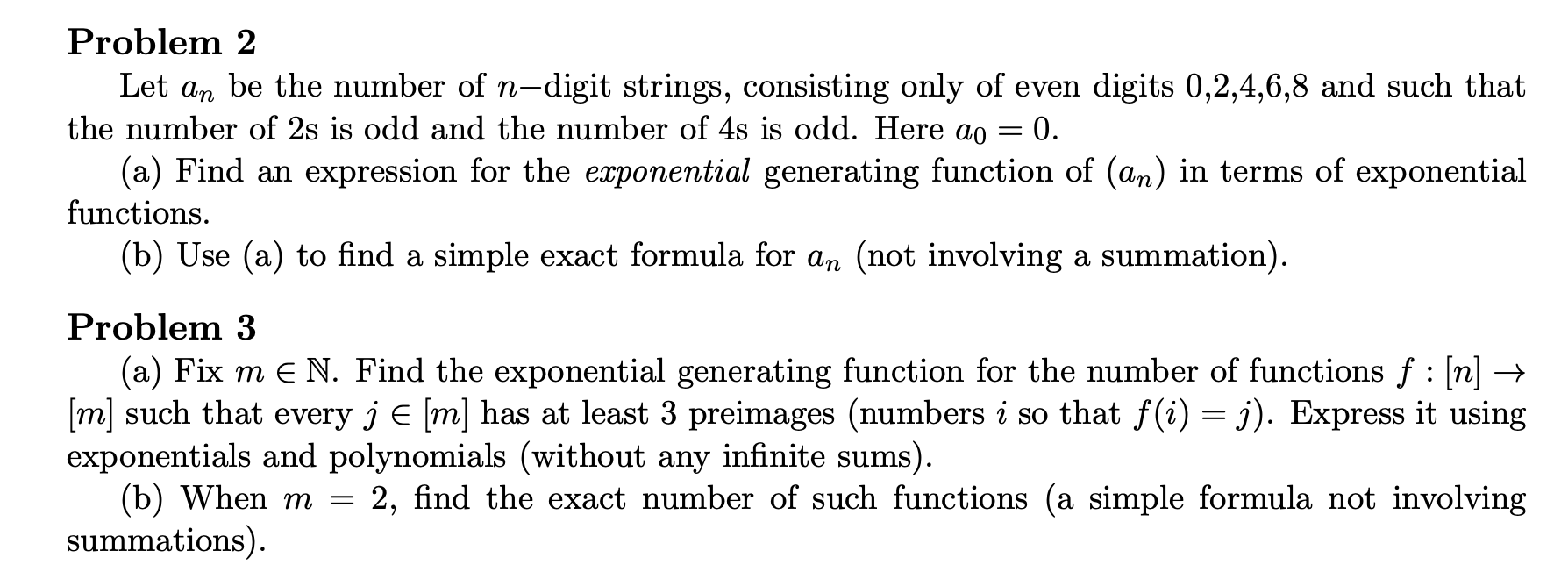Problem 2 Let an be the number of n-digit strings, | Chegg.com