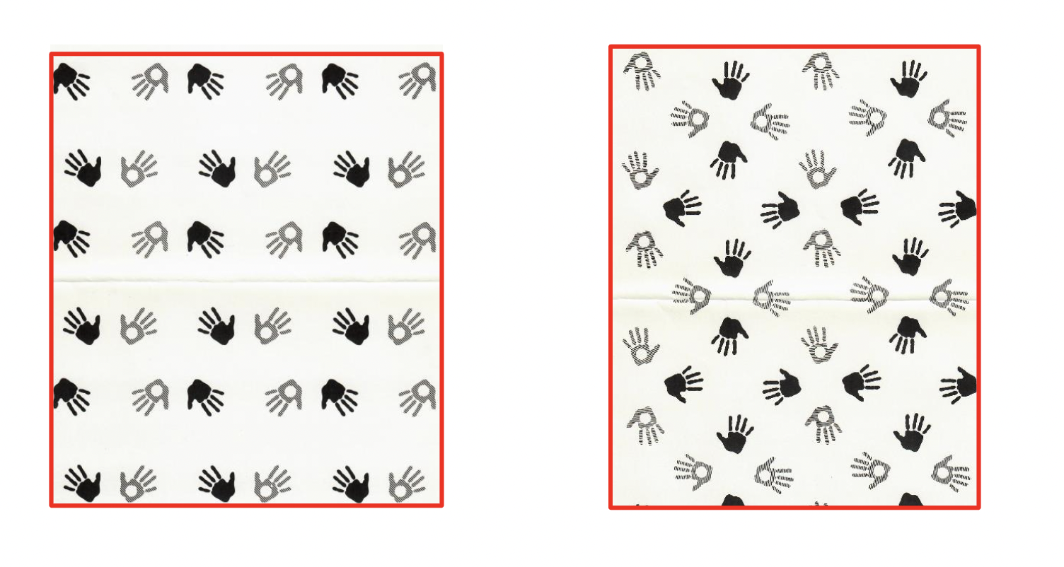 2D periodic patterns of hands. Assume black and grey | Chegg.com